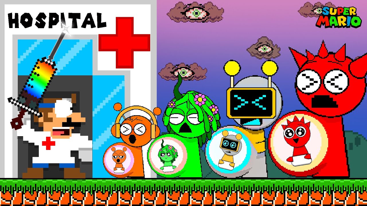 Dr. Mario Open a Hospital to Save the Pregnant Sprunki Team | Game ...