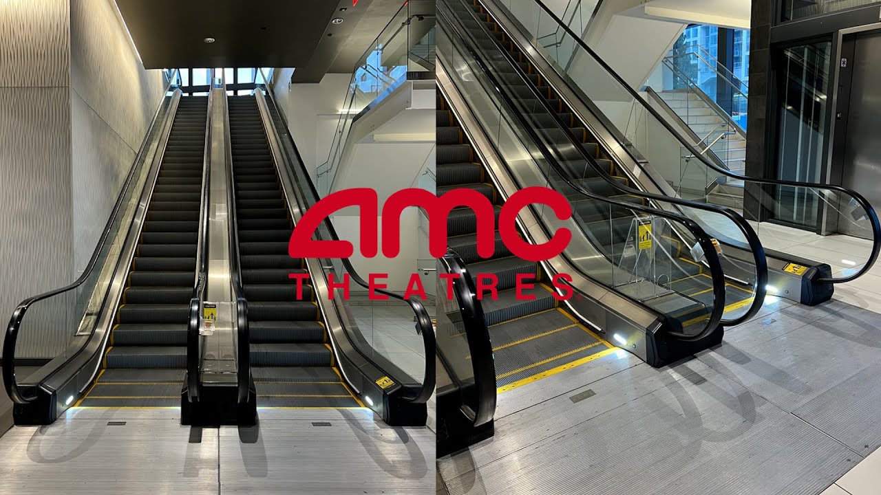 KONE Double-File Escalators - AMC Theaters - Sunnyvale, CA - YouTube