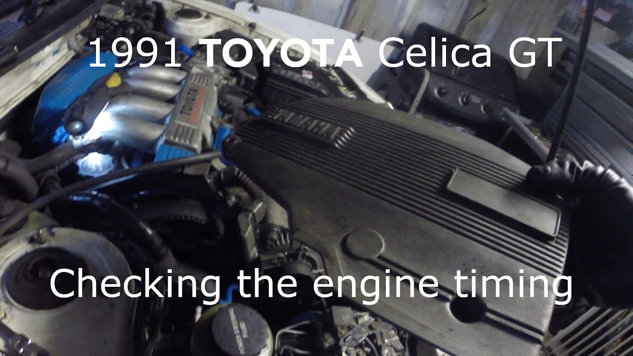 1991 Toyota Celica GT Part 24 - Checking the engine timing. - YouTube