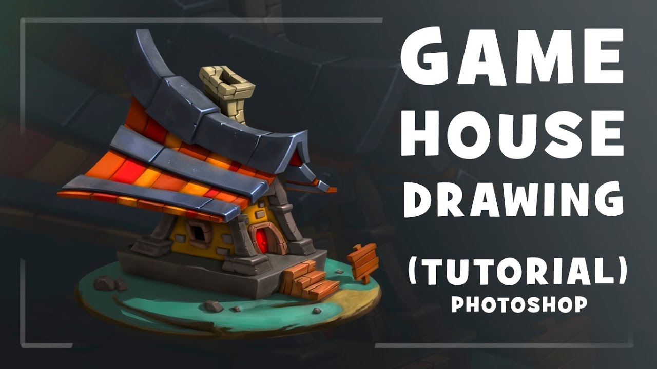 GAME HOUSE DRAWING | TUTORIAL | РИСУЕМ ИГРОВОЙ ДОМИК | PHOTOSHOP - YouTube