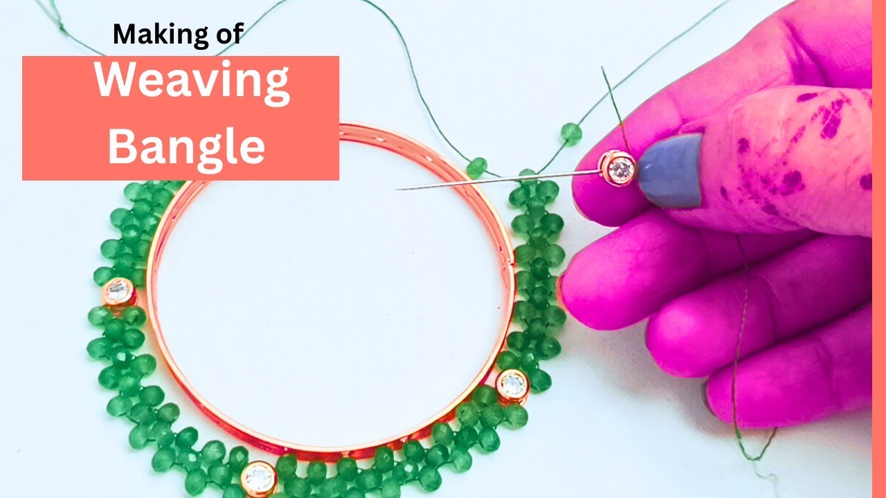 Weaving bangles | Metal frame bangles| Beaded bangles - YouTube