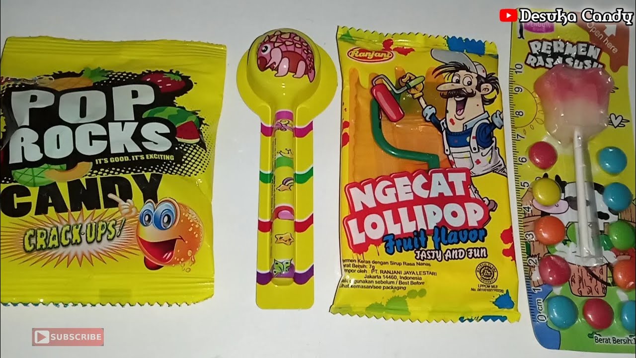 Yummy Candy Pop Rock Candy Yellow Lollipop Ngecat Lollipop Fruit ...