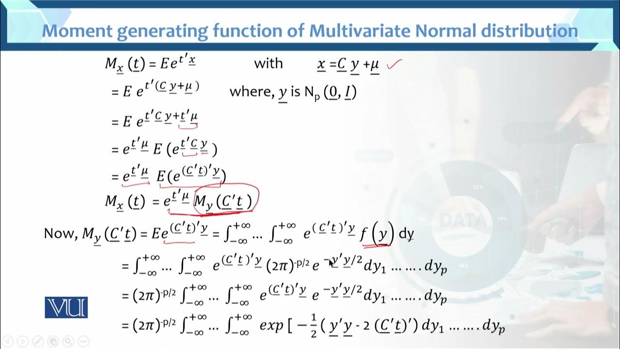 Generating function of Multivariate Normal distribution | Multivariate Analysis | STA633 ...
