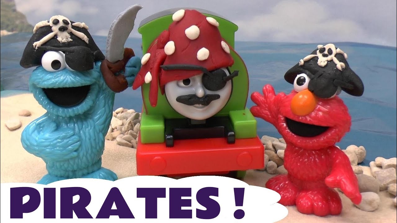 Play Doh Thomas & Friends Pirates With Sesame Street Elmo - YouTube