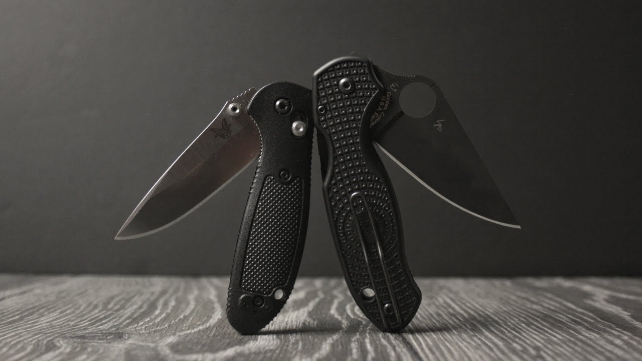Spyderco Para 3 Lightweight vs Benchmade Mini Griptilian - YouTube