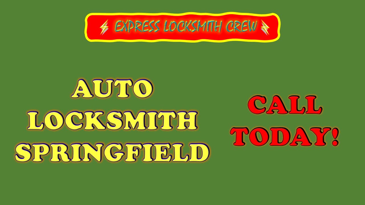 Auto Locksmith Springfield - We can Help! - YouTube