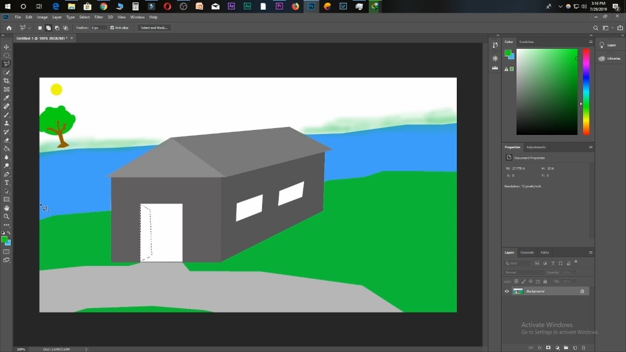 How to make house art in photoshop very easy. - YouTube