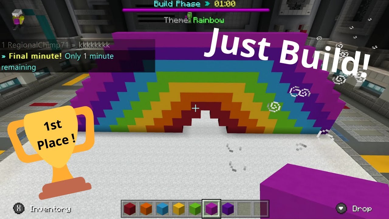 Minecraft Just Build Victory on the Hive! - YouTube