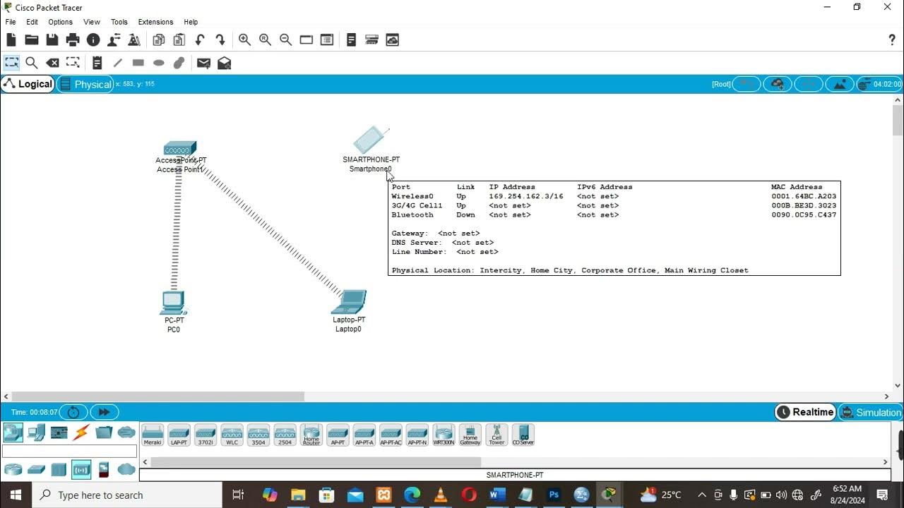 how to simulate wireless connection in cisco packet tracer - YouTube
