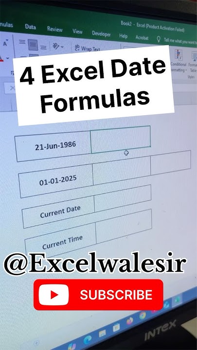 4 Excel Date Formulas #excelwalesir #exceltricks #ytshorts #computertricks #tutorial #training ...