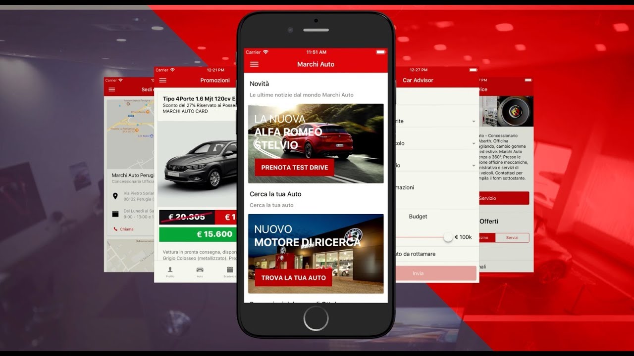 Marchi Auto - App Mobile - YouTube