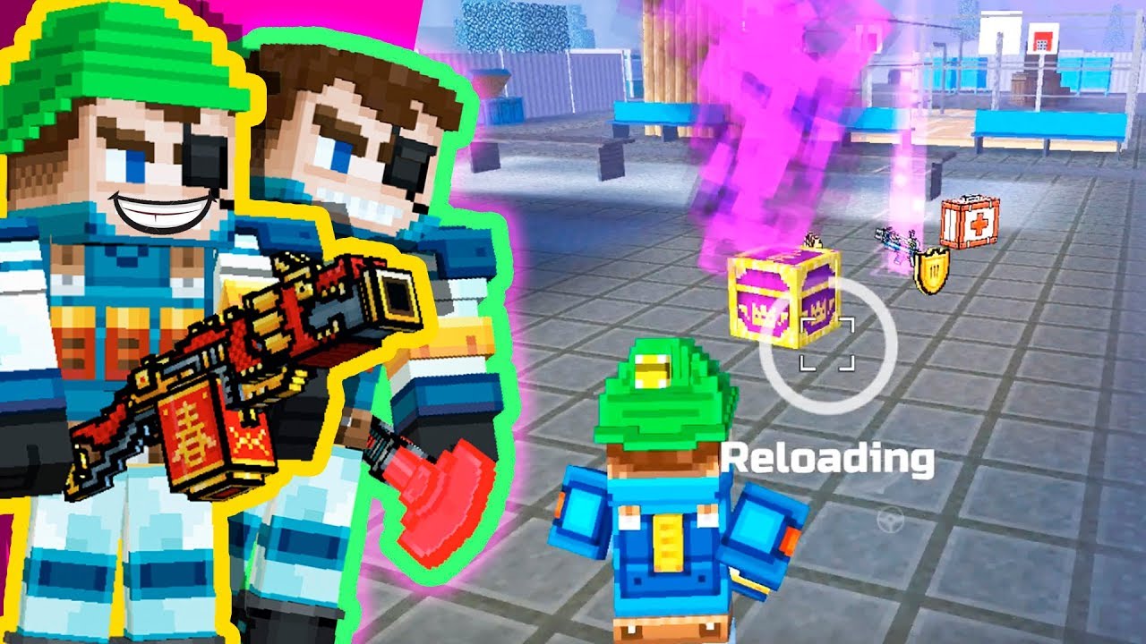 Pixel Gun 3D - Twins Destroyers in the Battle Royale - YouTube