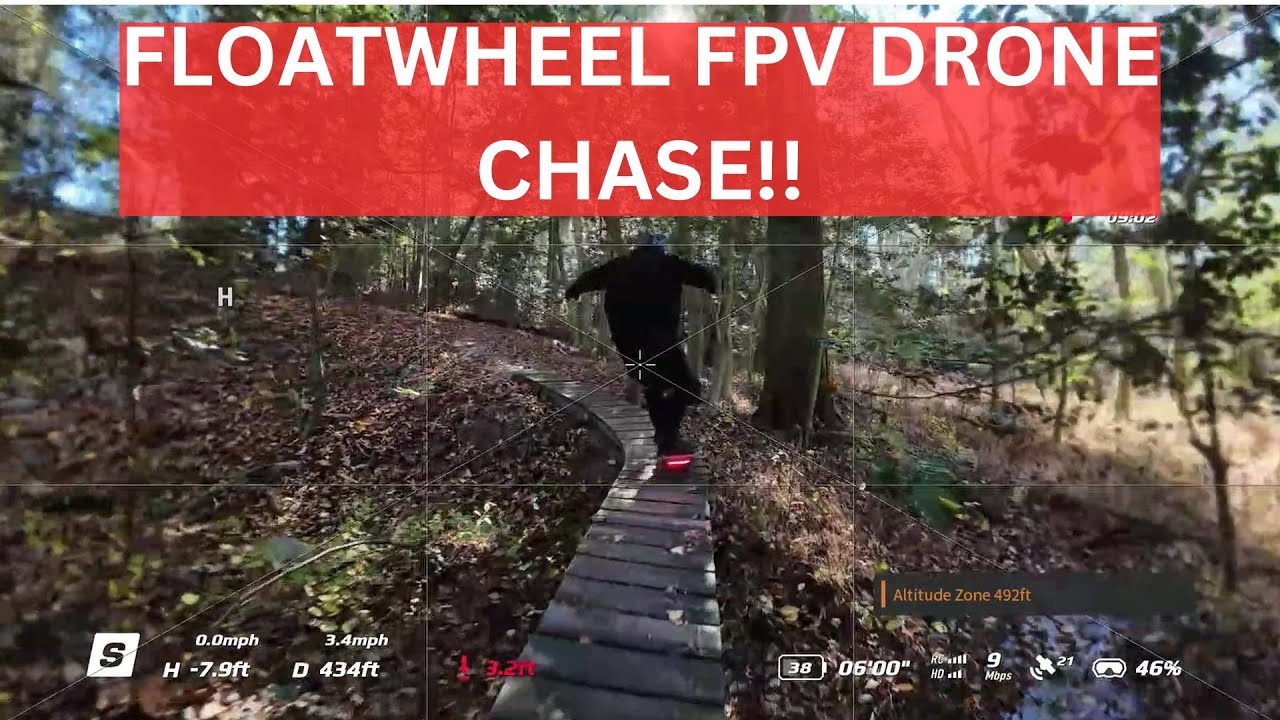 FPV GOGGLE VIEW CHASING ONE WHEEL!! FLOATWHEEL DRONE CHASE!! - YouTube