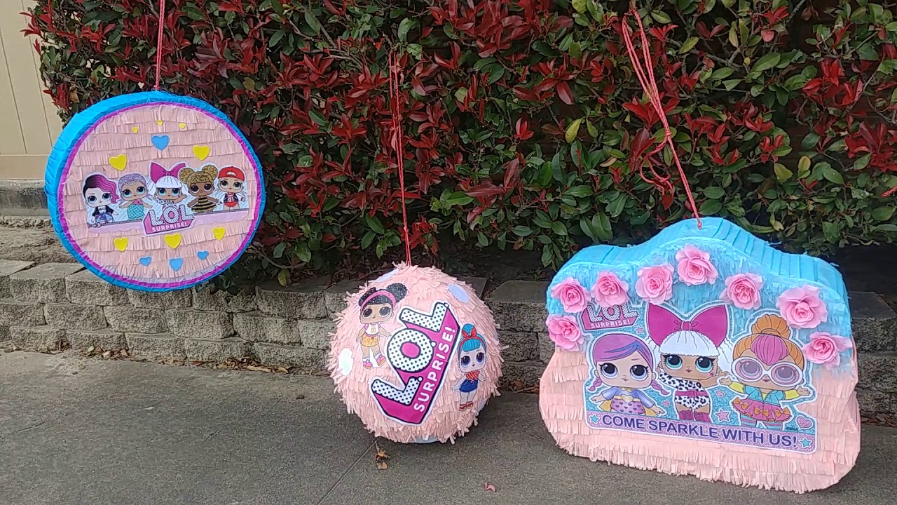 Lol surprise pinatas - YouTube