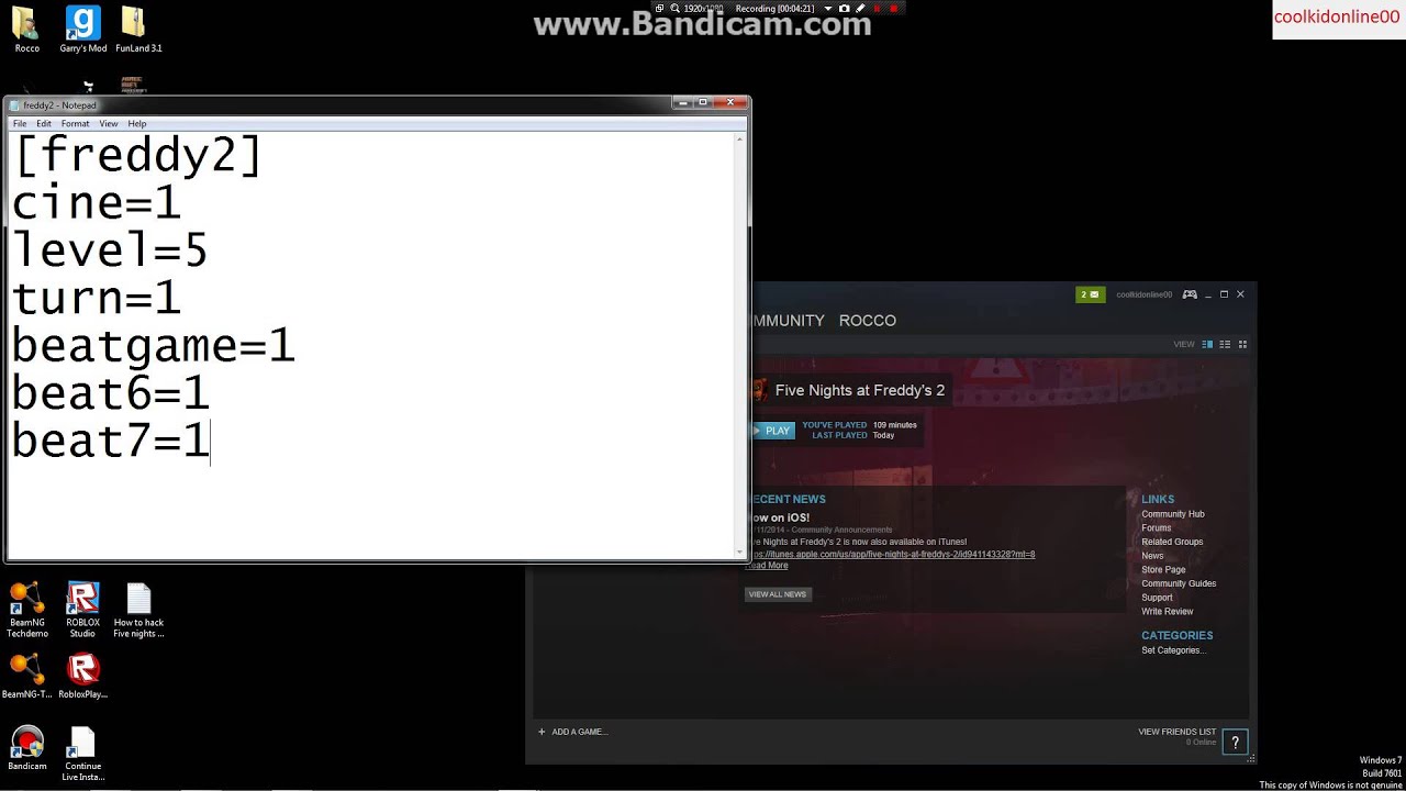 How to hack five nights at freddy's 2 - YouTube