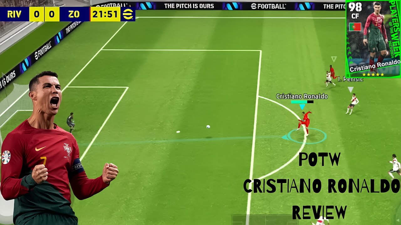 The G.O.A.T Cristiano Ronaldo POTW Card Review || Efootball 2024 Mobile ...
