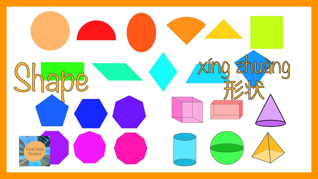 Shape in Chinese形状｜with pinyin拼音标注｜Learn Chinese学中文｜bilingual中英双语 ...