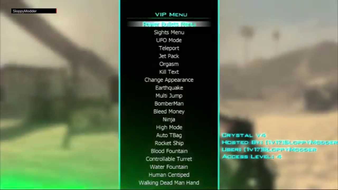 MW2 | Crystal v4 FINAL Mod Menu +400 Options [PS3/XBOX] ☛BYPASS 1.11 ...