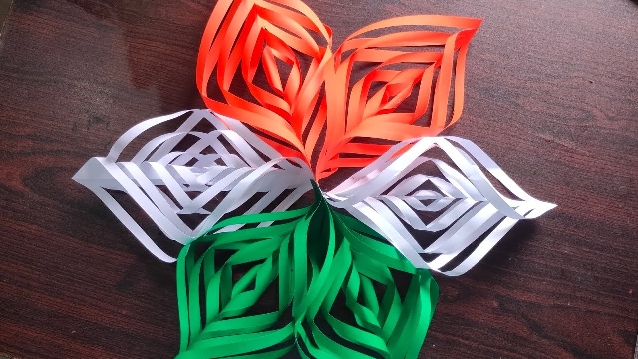 How to make tri colour wall hanging ll Easy making tri colour wall ...