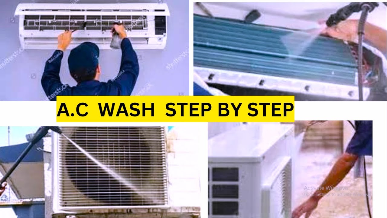 BEST WAY TO CLEAN AC | how to wash AC - YouTube