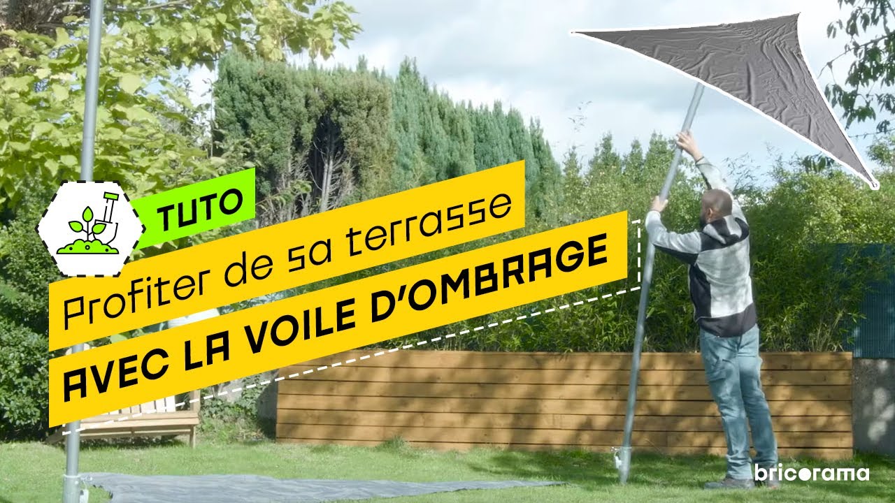 Comment installer une voile d’ombrage ? Bricorama - YouTube