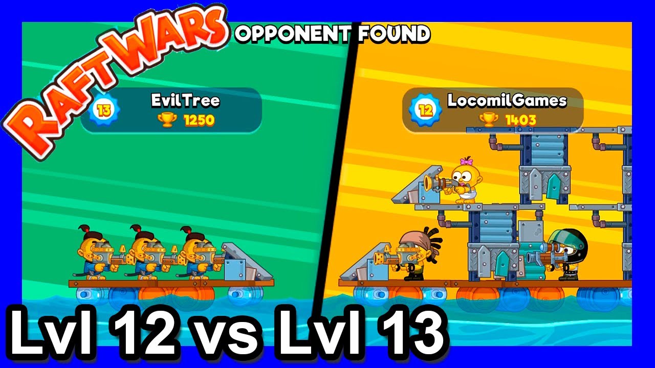Raft Wars Multiplayer - Lvl12 vs Lvl13 - poki.com - YouTube