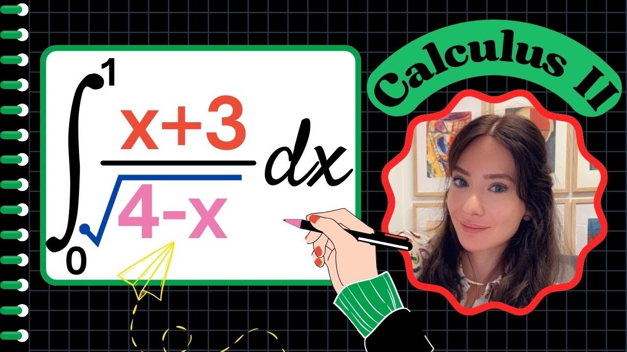 Definite Integral x+3/(4-x^2)^(1/2) - Calculus II - YouTube