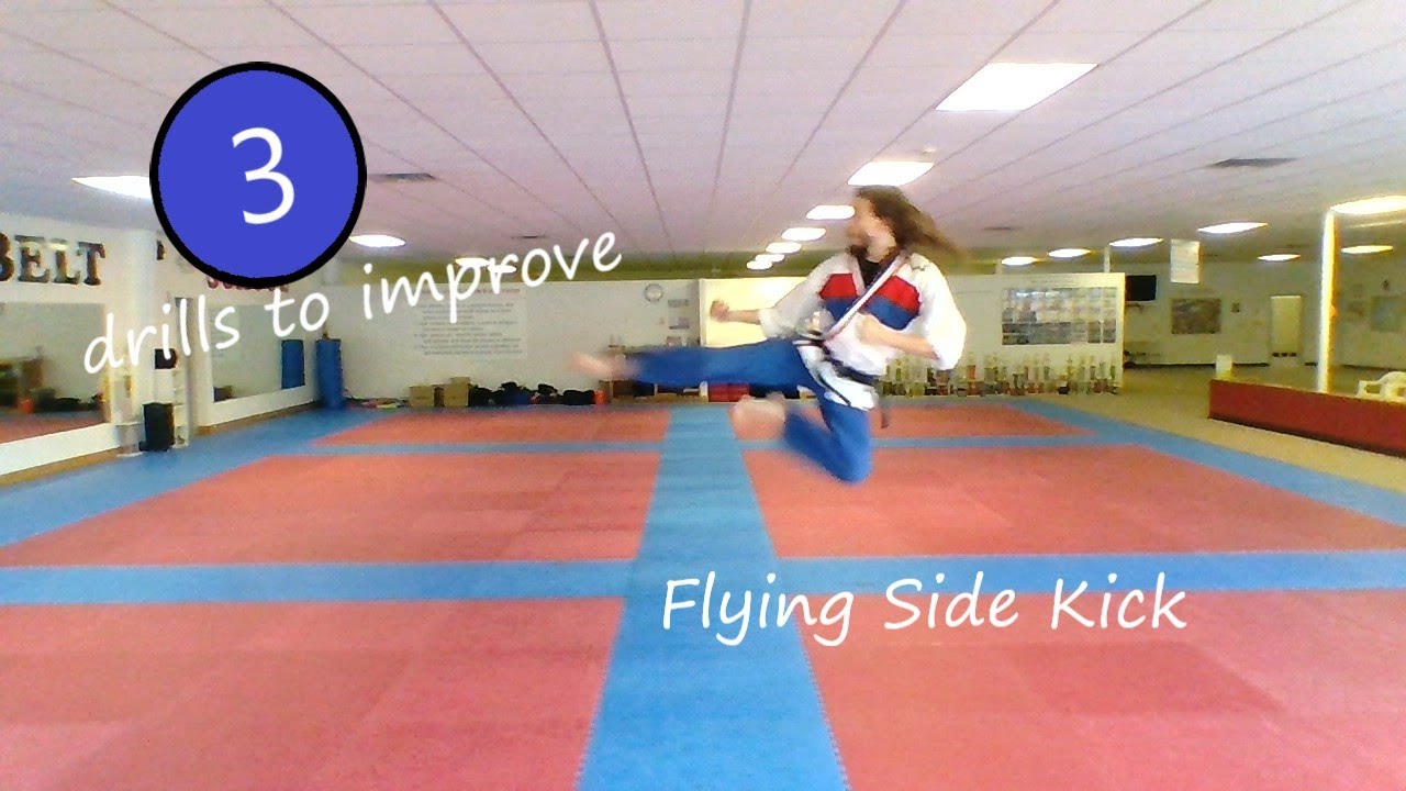 3 Drills--Improve the Height of Your Flying Side Kick - YouTube