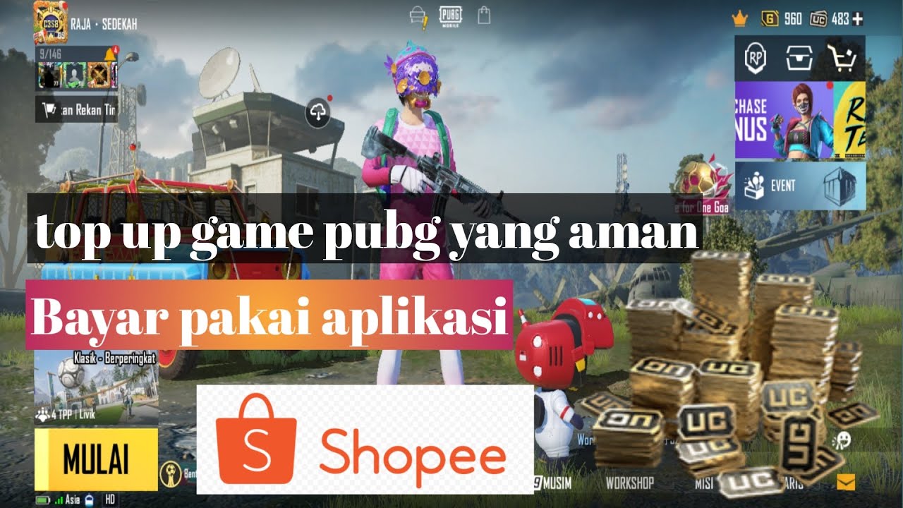 TEMPAT TOP UP UC PUBG MOBILE YANG AMAN || BISA BAYAR PAKAI SHOPEE PAY😍 ...