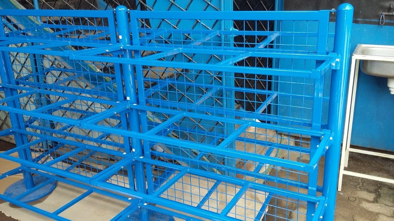 Desain rak supermarket material besi untuk customer kami di Riau - YouTube