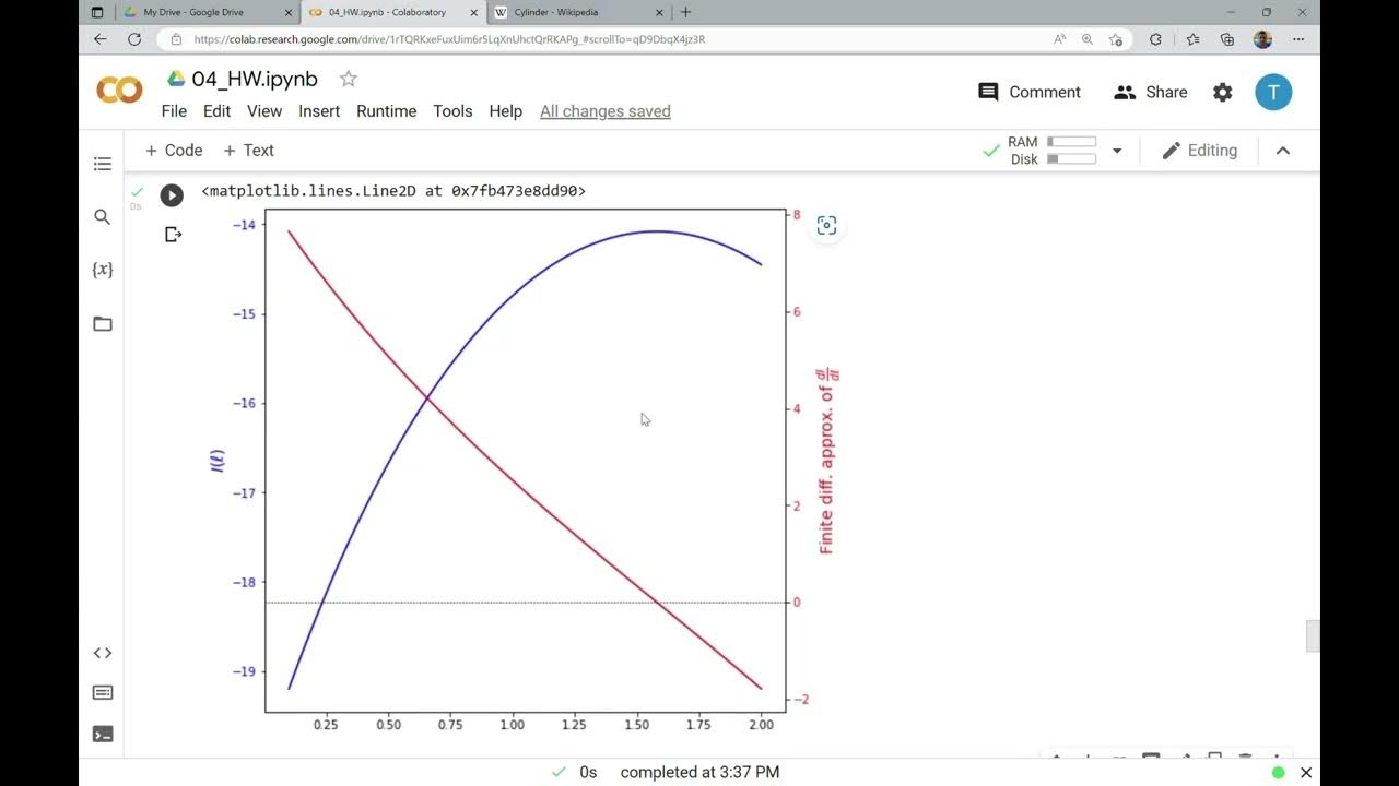 Optimizing parameterized integrals with scipy.integrate quad and approx. derivs (04 HW video 2 ...
