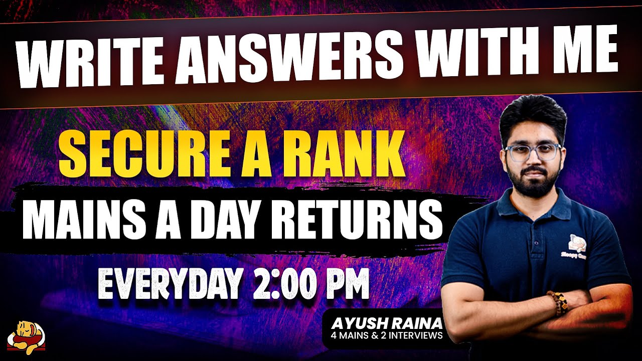 The Only Answers Writing Practice You Need To Crack UPSC Mains 2026 ...