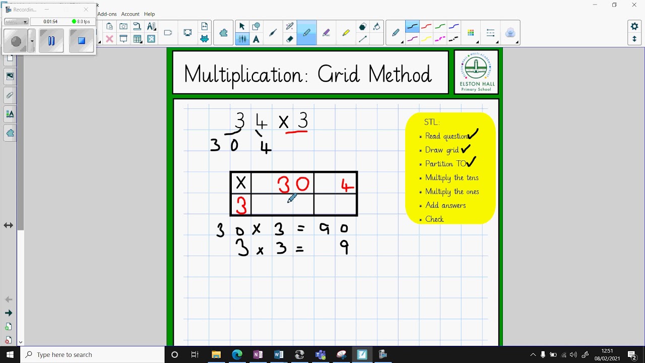 EH Multiplication Grid Method - YouTube
