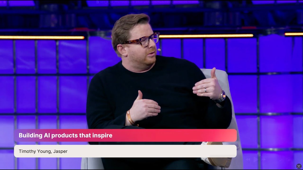 Web Summit Qatar 2025 | Jasper CEO Timothy Young on "Building AI ...