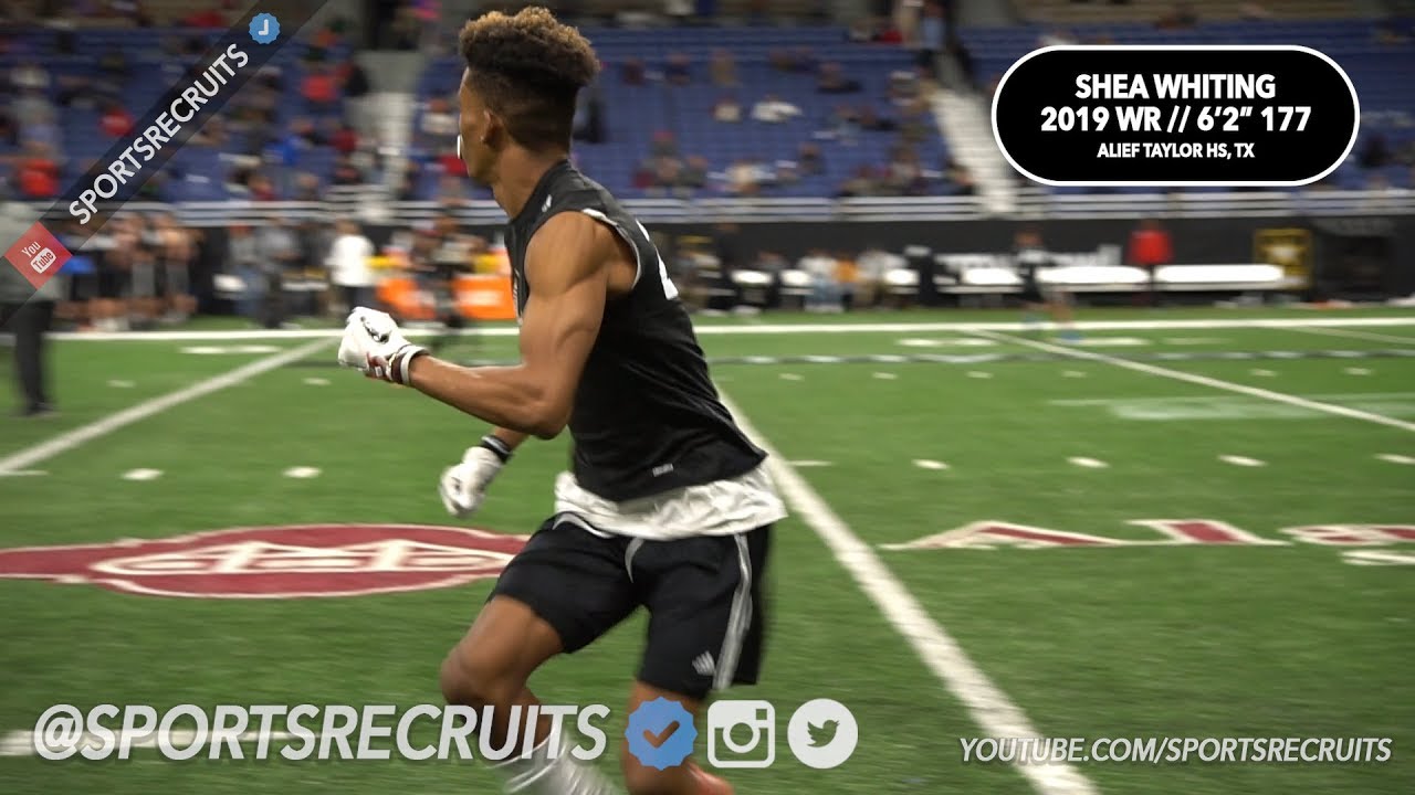 Shea Whiting '19 WR (Alief Taylor) 6'2 177: National Combine Highlights ...