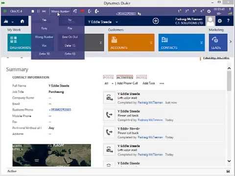 Dynamics Telephony Click to Dial - YouTube