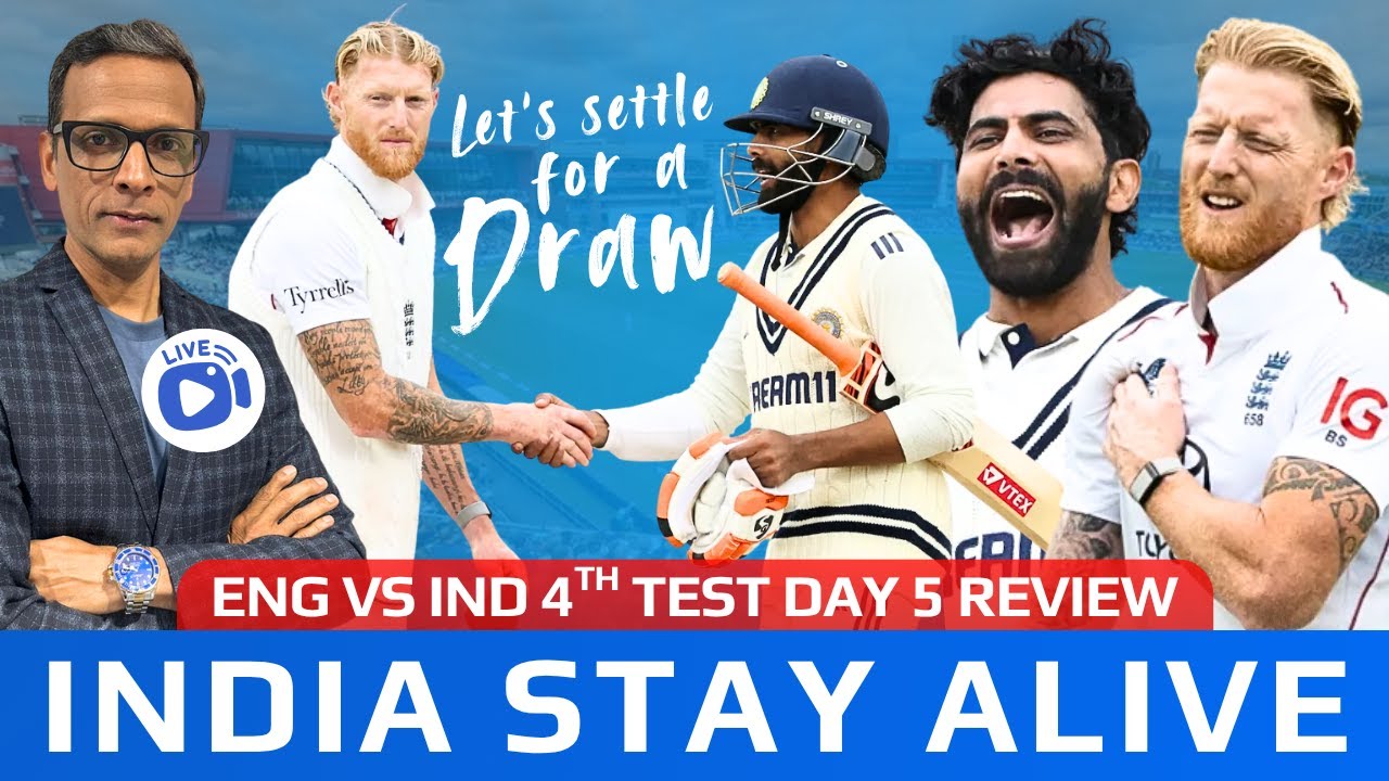 India stay Alive! | England vs India 4th Test Match Day 5 Review | Live ...