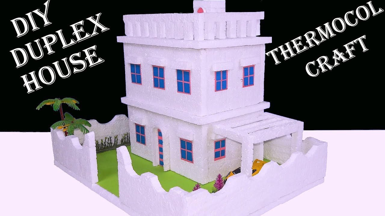 How To Make A Duplex Dream House With Thermocol || DIY Thermocol Dream ...