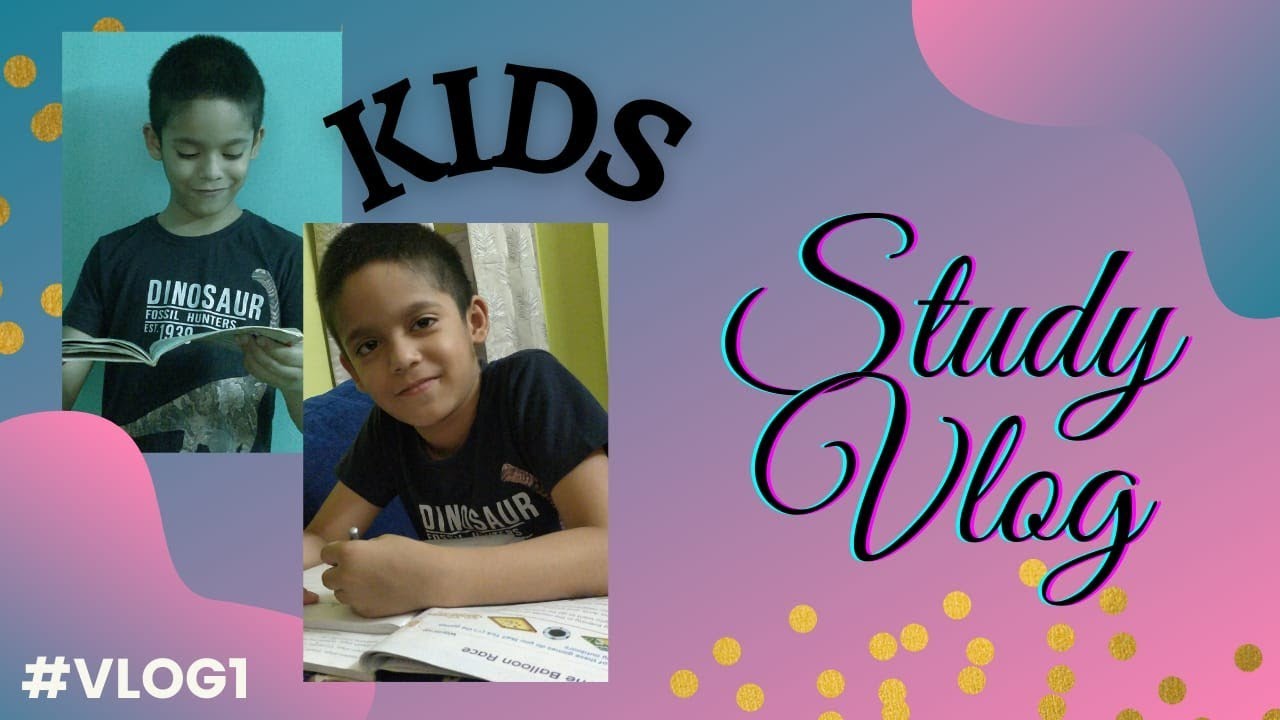 # vlog 1 kids study vlog Kids routines during vacation - YouTube