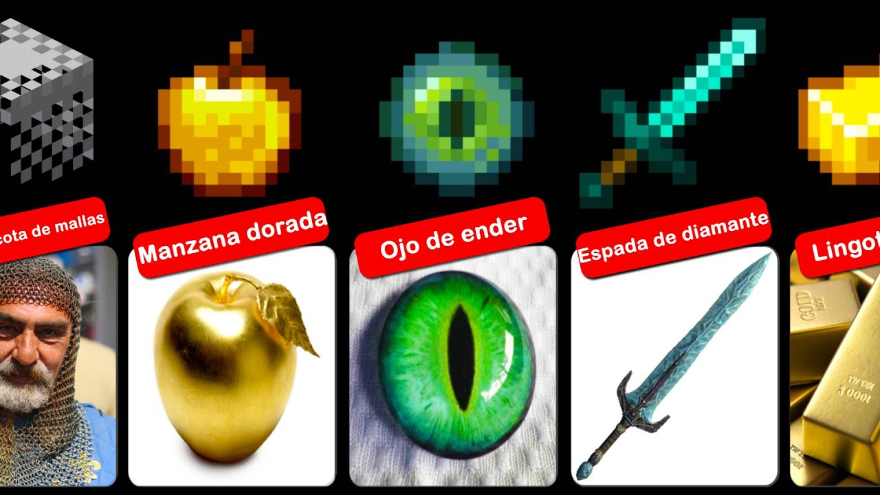 Elementos de Minecraft en la vida real (comparación) - YouTube