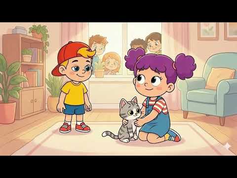 Minik Kedi Evde Miyav Miyav Geziyor Çocuk Şarkısı | Kırmızı Balık Gölde Uyarlaması | Lila ve Mino