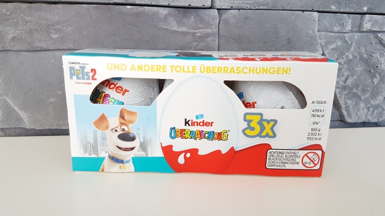 NEU: Figuren aus PETS 2 |Kinder Überraschung Classic-Ei "PETS 2" 3er ...