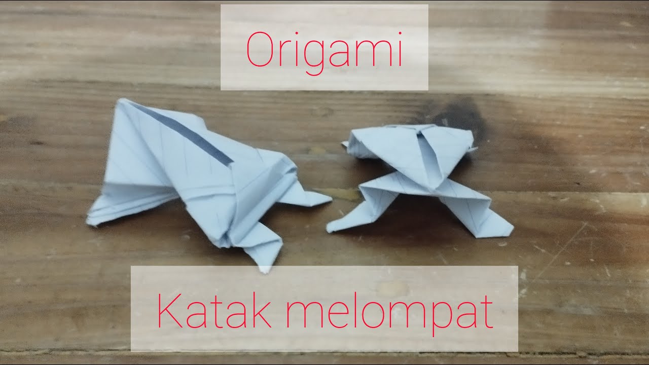 Origami katak meloncat, Cara membuat katak meloncat dari kertas - YouTube