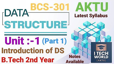 Data Structure (DS) - Full Playlist AKTU 2nd Year 3rd Sem B.Tech CSE/IT ...