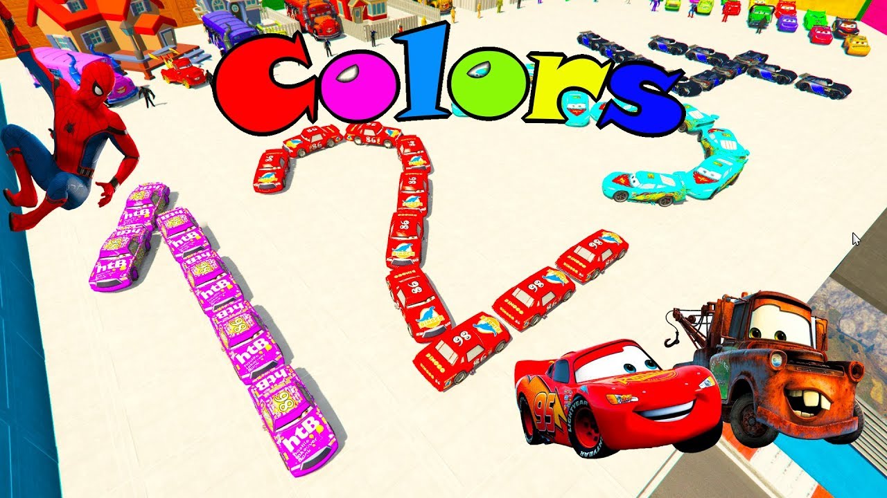 Learn Numbers With Disney Pixar Cars Lioghtning Mcqueen Learn Colors ...