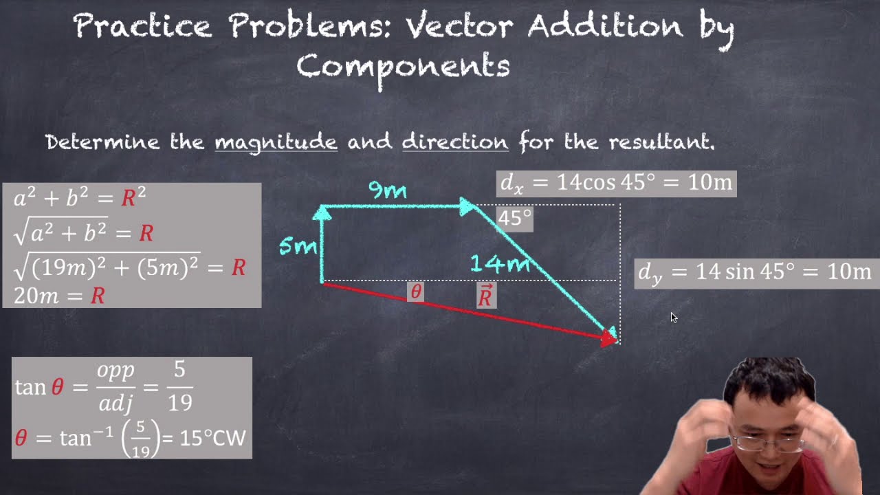 Physics: Practice Problems- Vectors Addition by Components Part A - YouTube