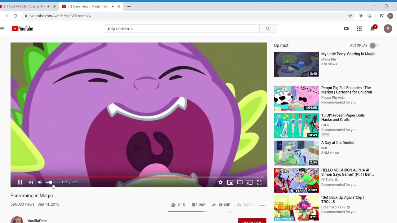 Mlp screaming loud on Rockin Roller Coaster Starring Aerosmith Part 2 ...