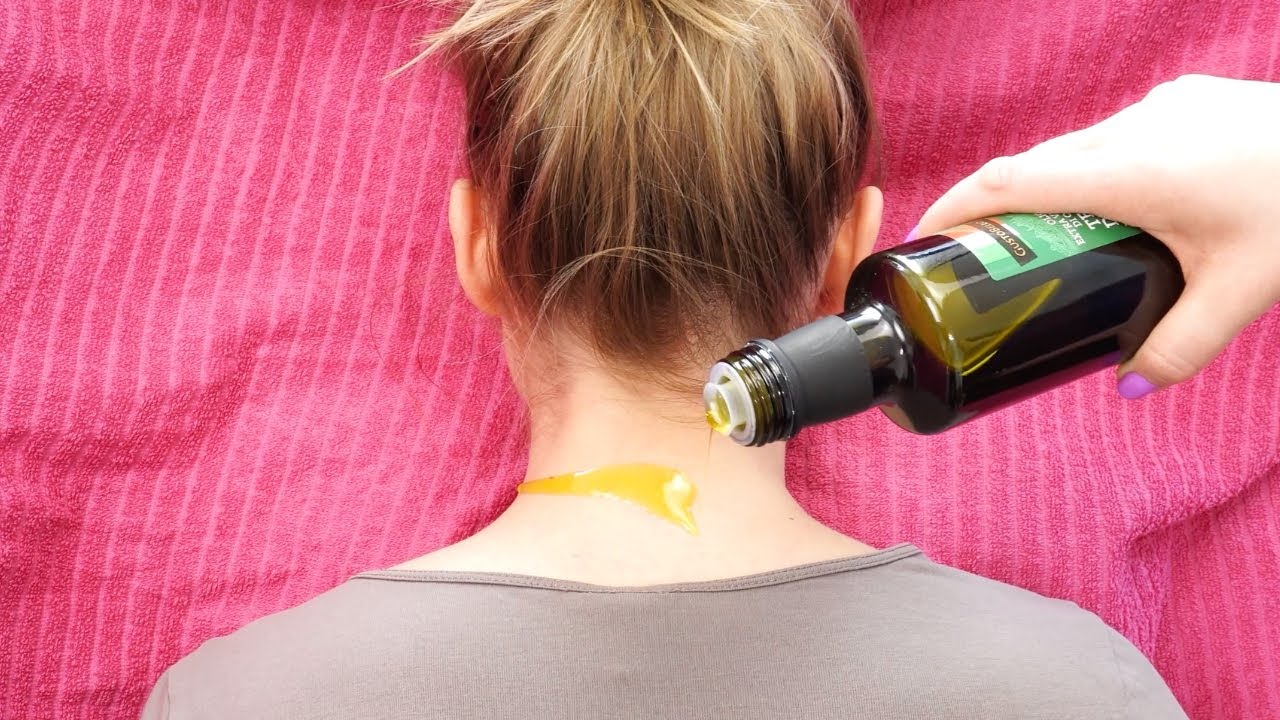 Pour few drops on neck. You'll wish you knew about it sooner - YouTube