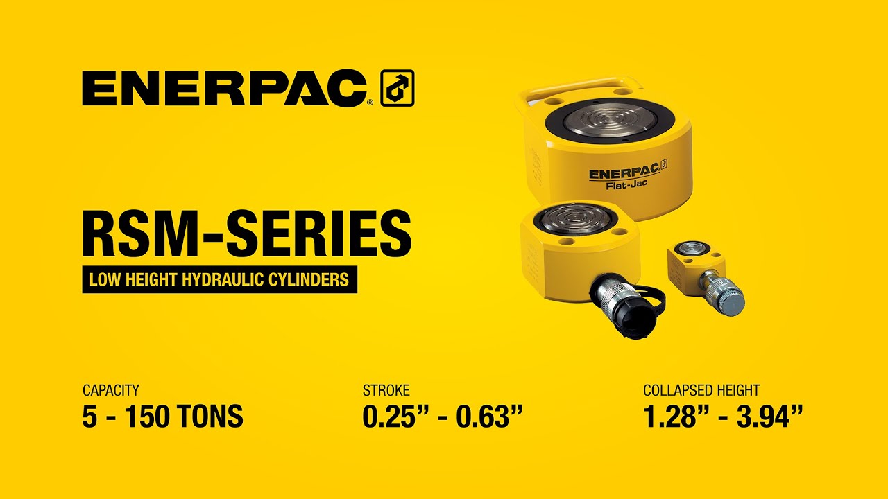 RSM-Series Low Height Hydraulic Cylinders | Enerpac - YouTube