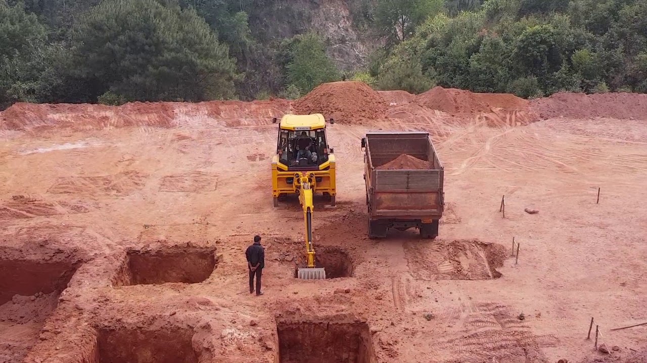 Jcb 3dx super digging hole part 2 - YouTube